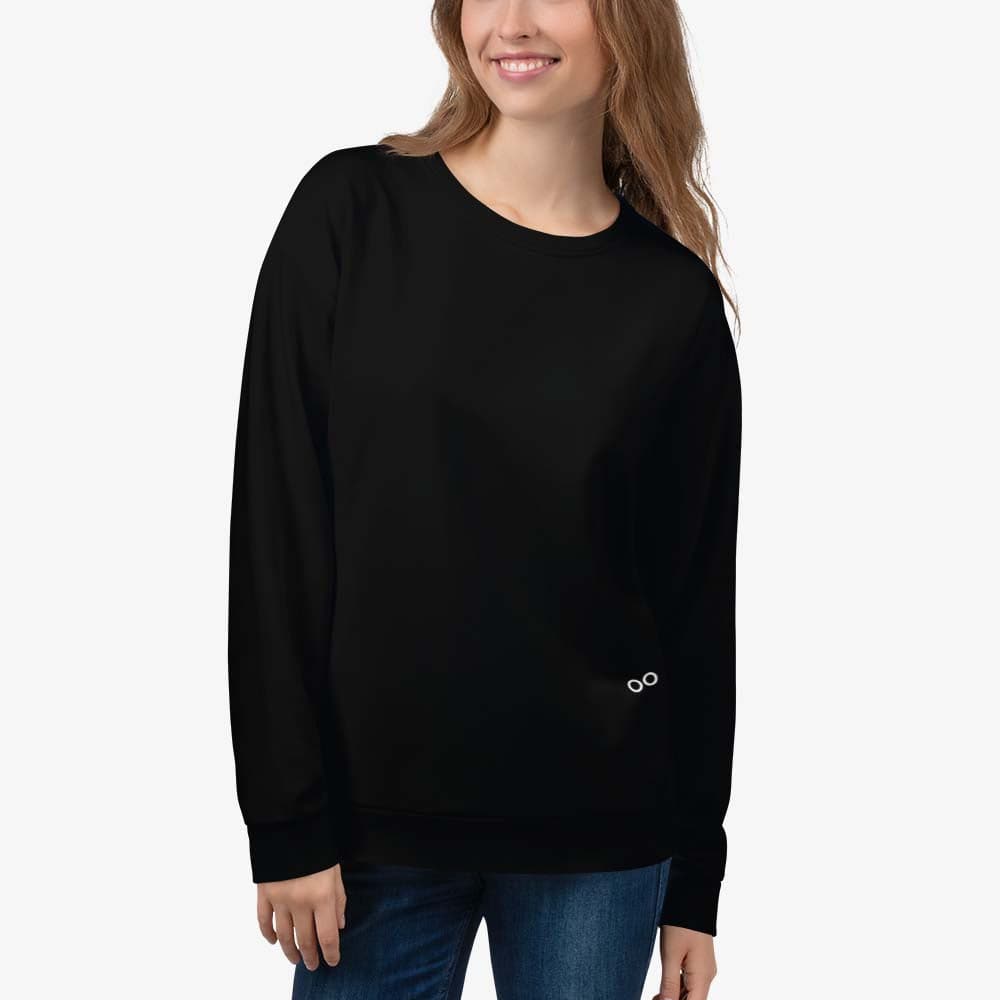 Recycled Fleece Sweatshirt Black – Loony Legs