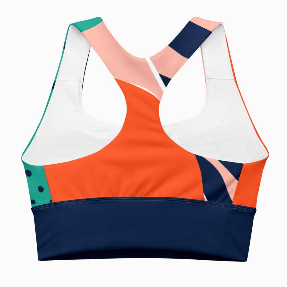 WAREHOUSE High Impact Bra "Collage" Orange/Teal – Loony Legs